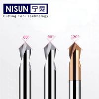 China 90 Degree 2 Flute two-Edge spot drill bits Tungsten Carbide Chamfer Tool for sale