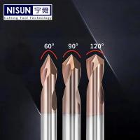 China 90 Degree 2 Flute two-Edge spot drill bits Tungsten Carbide Chamfer Tool for sale