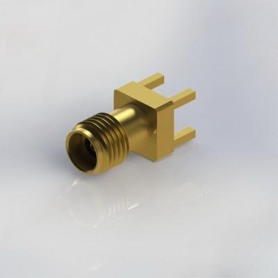 China Amphenol 1521-60210 2.92mm Female RF Coaxial Connector Through Hole 40GHz 50Ω VSWR 1.30 Max for sale