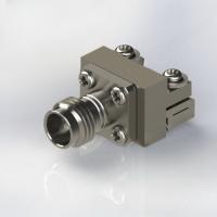 China 2.4-KHD RF Coaxial Cable Connector DC-50GHz 50 Ohm Flange Straight Through PCB with 500+ Cycles Durability for sale