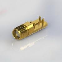 China SMA Female Straight RF Coaxial Connector 26.5 GHz 50Ω Edge Mount PCB with 0.015