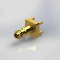 China 1mm RF Coaxial Connector Brass 110 GHz with 0.009