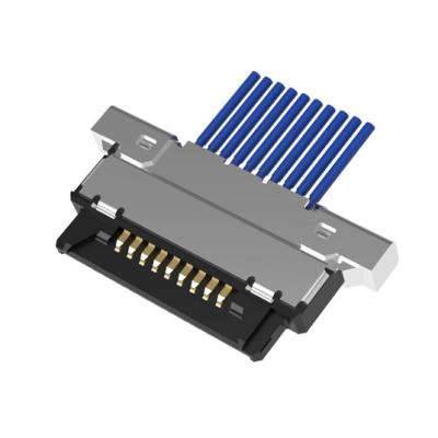 China 10pin Lvds Micro Coaxial Cable Assembly 20345-010T-32R 0.4 mm pitch  Horizontal mating type micro-coaxial connector for sale