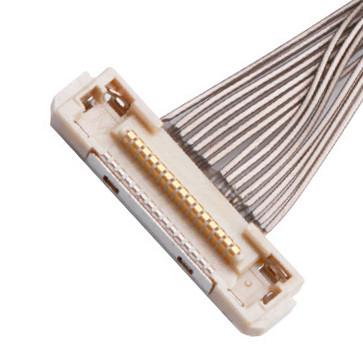 China DF36 0.4mm Pitch Micro Coaxial Cable 15-Pin to 30-Pin for Surveillance Cameras with 30V AC Rating and -35°C to +85°C Operating Range for sale