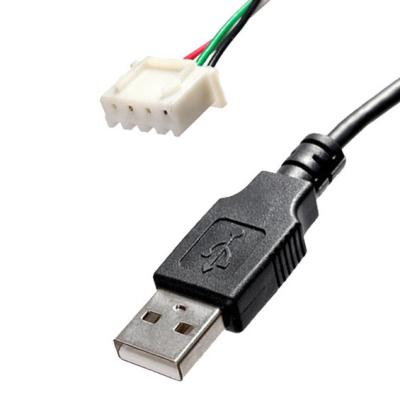 China JST XHP-4 USB 2.0 Extension Cable 2.5mm Pitch with Panel Mount for Industrial Controllers for sale
