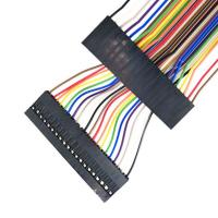 China 1.27mm Pitch 20-Pin Flat Rainbow Ribbon Cable with 2.54mm Dupont Assembly for Industrial Electronics for sale