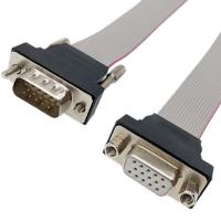 China VGA HDB15 Male to Female Ribbon Cable 15-pin Connector with 1000MΩ Insulator Resistance and -55°C to +105°C Temperature Range for sale