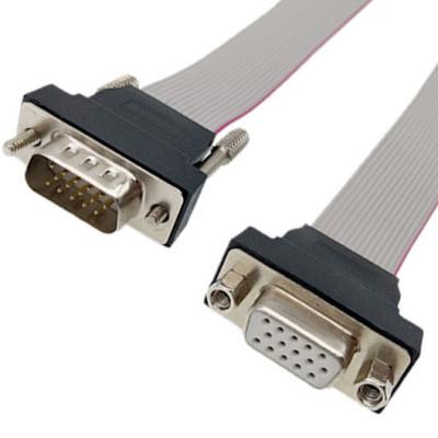 China VGA HDB15 Male to Female Ribbon Cable 15-pin Connector with 1000MΩ Insulator Resistance and -55°C to +105°C Temperature Range for sale