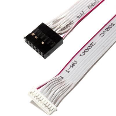 China DF19 to JST RF 12-Pin Flat Flexible Ribbon Cable 28AWG for PCBA Power Applications for sale