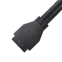 China USB 3.0 Panel Mount A x2 to 20 Pin Header Motherboard Custom Wire Harness for sale