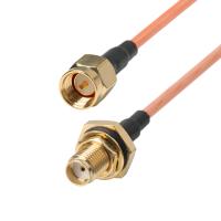 China RG316 SMA Cable Connector Female Bulkhead Jack to Male Straight Plug -40°C to +85°C 1000V IP67 for sale