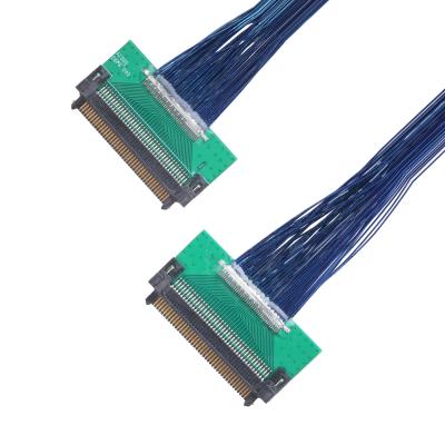China AWG 40 FPC Connector Cable 30V Micro Twin-Coaxial Assembly with 100 Ohms Resistance for OEM/ODM for sale