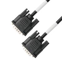 China D-SUB-9Pin Male Solder Type White Rubber Core Nickel Plated Shell To D-SUB-9Pin FEMALE Connector OEM/ODM for sale