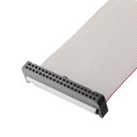 China IDC FC-2*20P 40-Pin Flat Ribbon Cable 2.54mm Pitch Black PBT+G/F UL2651 28AWG 1.27mm Cable Pitch for sale