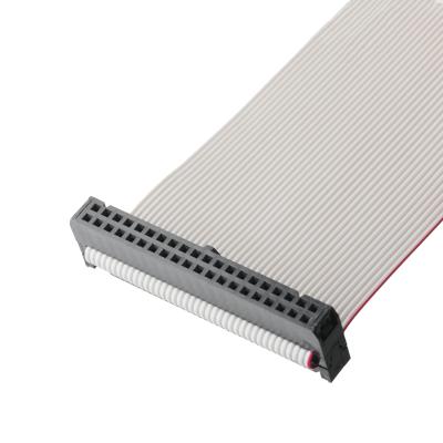 China IDC FC-2*20P 40-Pin Flat Ribbon Cable 2.54mm Pitch Black PBT+G/F UL2651 28AWG 1.27mm Cable Pitch for sale