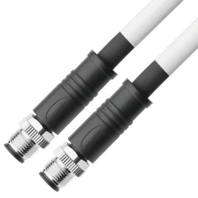 China ROHS UL20554 26AWG M12 Hybrid 4+4Pin Circular Connector with 2 Ohms Max Resistance and 500V DC Insulation for sale