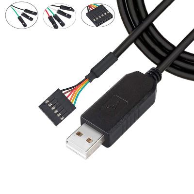 China FTDI Chip USB To 6P TTL-232R-3V3 5V Level Module Serial Port Cable Ttl3.3v5v, Customizable Power Supply Pin Number for sale