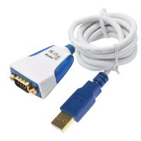 China USB-A to RS232 Serial Cable with Embedded Electronics and Industrial DB9M Connectors for sale