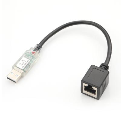 China USB RS422 to RJ45 8P8C Female Nickel Plated WB-1800-BT Industrial Network Debug Adapter Cable for sale