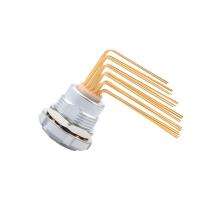 China Circular Waterproof Connector Z2 26Pin Double Nut 90° Angle Pin Core Internal And External Nut Fixed Socket for sale