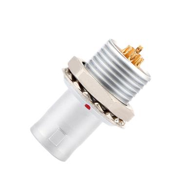 China Push-pull Self-locking T2 8Pin Circular Connector Panel Fixed Plug Without Locking Device Industrial Solution for sale