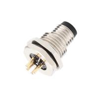 China Circular Connector Board End Series M8 4Pin Panel Socket Connector Panel Flange Male PCB Socket, Waterproof IP67 for sale
