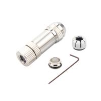 China Circular Waterproof Connector M8 Assembled Metal Shielded Female Plug, Waterproof IP67 for sale