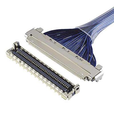 China Custom 0.4 Mm Pitch  20788 20679 30pin 40pin 50pin 60pin Micro Coaxial Connector Emi Shield Lvds Cable for sale