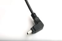 China MOUNTABLE USB PORT TYPE B FEMALE PANEL MOUNT ADAPTER TO USB MINI-B MALE TOP ANGLE WTH MOLDING for sale