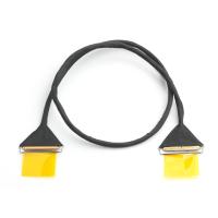 China 40-Pin Micro-Coaxial Cable Assembly 0.5mm Pitch Shielded UL1354 Blue for sale
