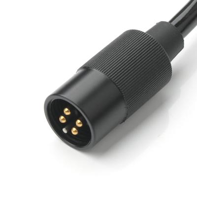 China 4-Core Power Cable Assembly 2-Pin Connector 600V 125°C with Heat Shrink Tube for sale