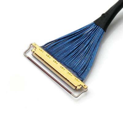 China 50-Pin 0.4mm Pitch Micro-Coax Cable Assembly, UL1354 40AWG, Dual Shielded for sale