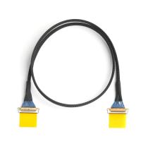 China 30-Pin 0.5mm Micro Coaxial Cable Assembly UL1354 40AWG Blue Shielded for sale