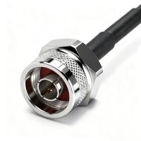 China N Male to Right Angle N Male Coaxial Cable – LMR-195 Low Loss RF Cable for sale