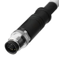 China M12 Hybrid 4+4 Shielded Cable Assembly with 8.5mm OD PUR Jacket - UL20554 Certified Industrial Power and Signal Cable for sale