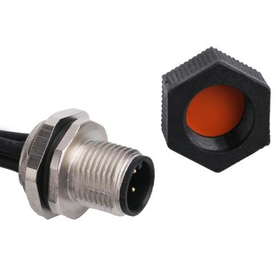 China M12 Male Panel to Female Disconnect Power Cable - UL1007 9.4A AWG20 300V Industrial Grade for sale