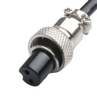 China 25-Pin Male to M12-2P Female Wire Harness - UL2464 20AWG 2C Black Jacket for sale