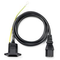 China IEC C14 Panel Mount to C13 Power Cord Assembly with Ground Wire for sale