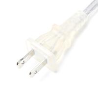 China Custom Transparent Polarized Two-Prong Power Cord Assembly with 18AWG SPT-2 Cable for sale