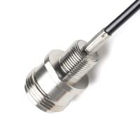 China Custom N Female Bulkhead RF Pigtail Cable Assembly with RG174 Coaxial Cable for sale