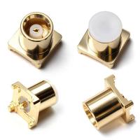 China Custom Gold Plated PCB Mount RF Test Connector for Wireless Communication Systems for sale