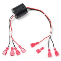 China Custom EMI Filtered Capacitor Wiring Harness with Ferrite Core and 6.3mm Terminals for sale