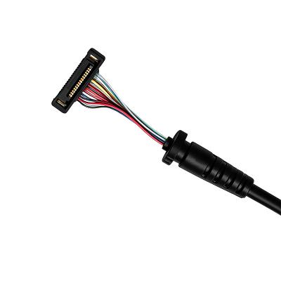 China Custom 42AWG Micro Coaxial Cable Assembly 14-Pin 50 Ohm 150mm for Signal for sale