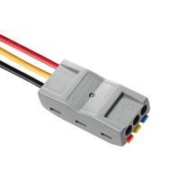 China PCT-2-3 3 Pole Lever Nut Wire Connector 18AWG Harness with 187 Quick Disconnect for sale