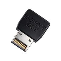 China 90-Degree Type-E to USB-A Adapter 10Gbps Right Angle Unibody Shell for PC Motherboard for sale