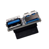 China Dual-Angle USB 3.0 Type-A Expansion Bracket for Internal Motherboard Headers for sale