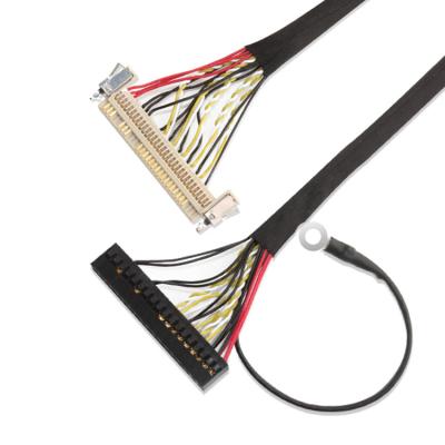 China 30-Pin LVDS Cable Assembly with FI-X30HL-B 51-Pin Connector, 1mm Pitch, 500VAC Voltage Rating for LCD Panels for sale