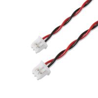 China JST XHP-2 Connector Cable 22AWG UL1007 250V 3A Black Red 2-Position Glued Wire Harness for sale
