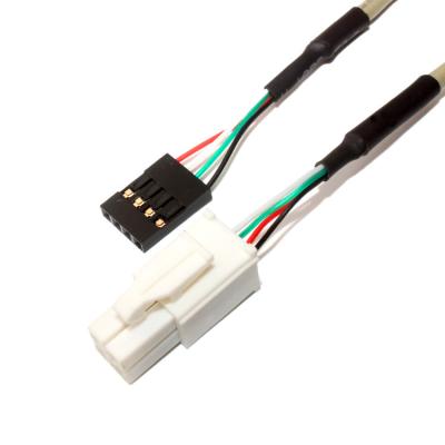China JST RE-04 2.54mm Pitch Wire Harness Assembly - 2A 250V Crimp Style Connector for PC Board Mounting for sale