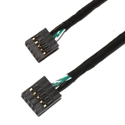 China MOLEX 22-55-2101 Cable Assembly for Dual USB Apple PCB with 2.54mm Pitch and 10-Position Header for sale